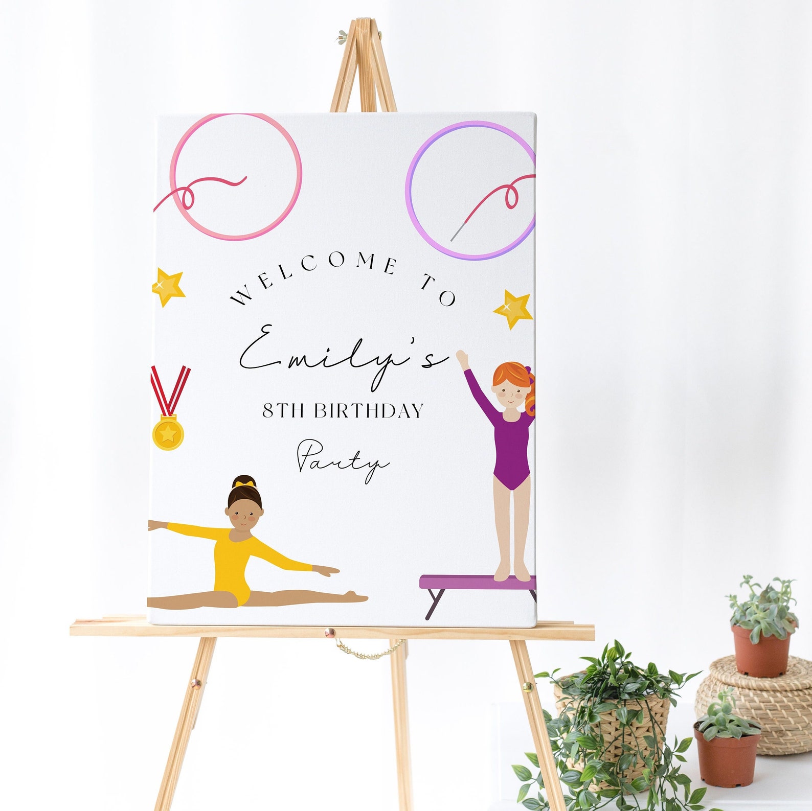 Gymnastics Welcome Sign Gymnastics Party Decorations - Etsy