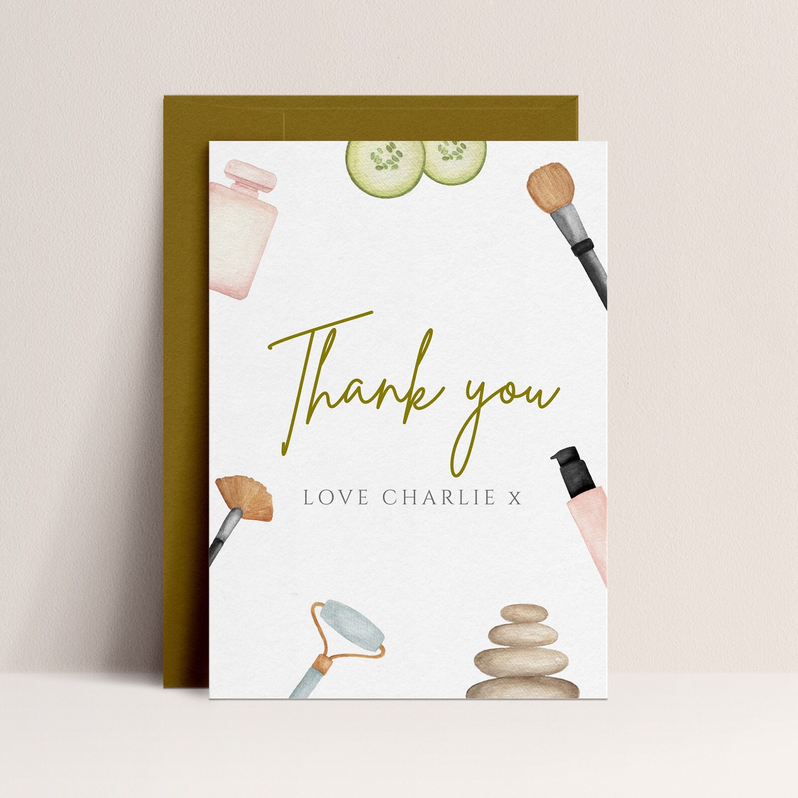 Spa Party Decor - Spa Party Printable Thank You Card, Spa Party for ...