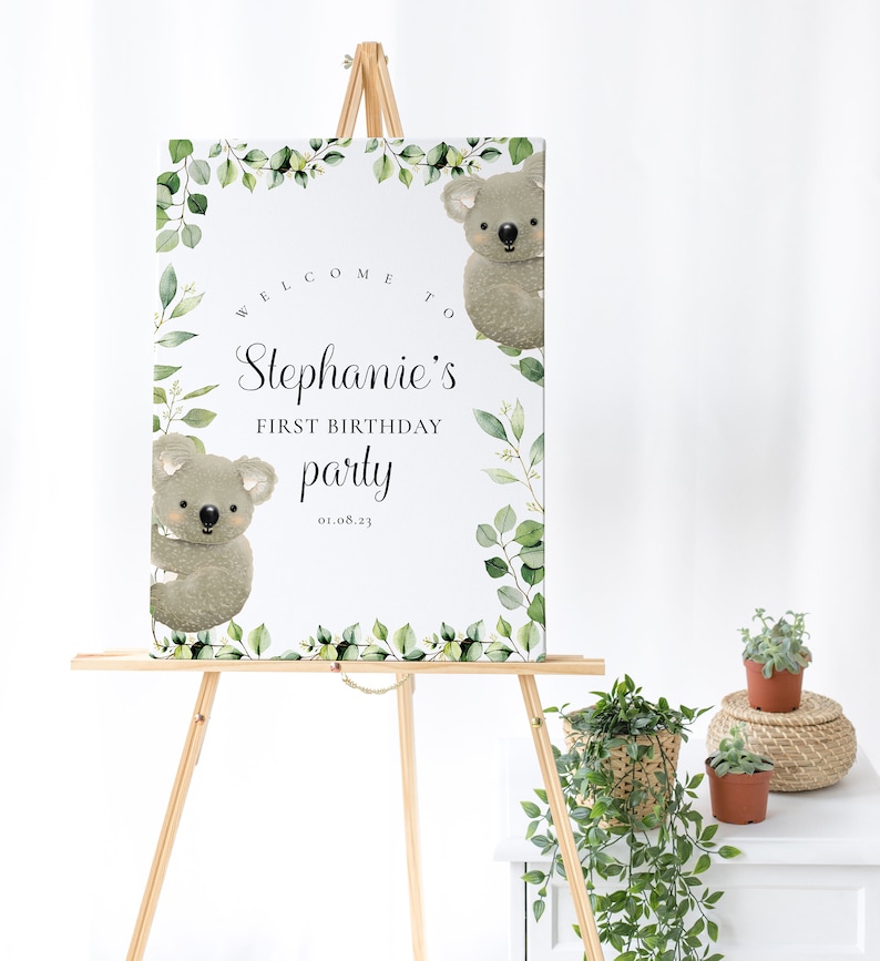 Koala Party Decorations Boy- Koala Party Signs 8x10", Baking Party ...