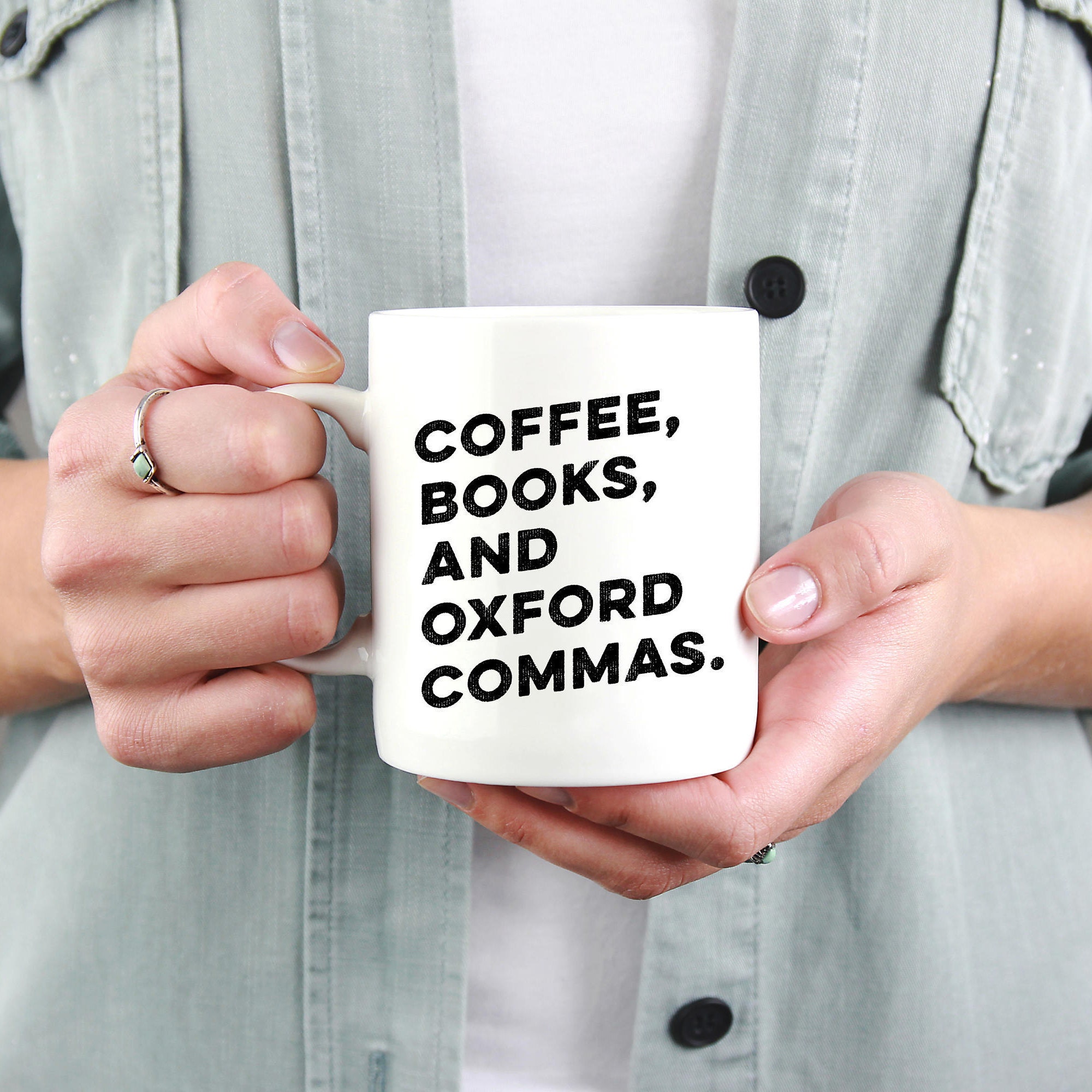 Coffee Books & Oxford Commas Mug Book Lover Mug Book - Etsy