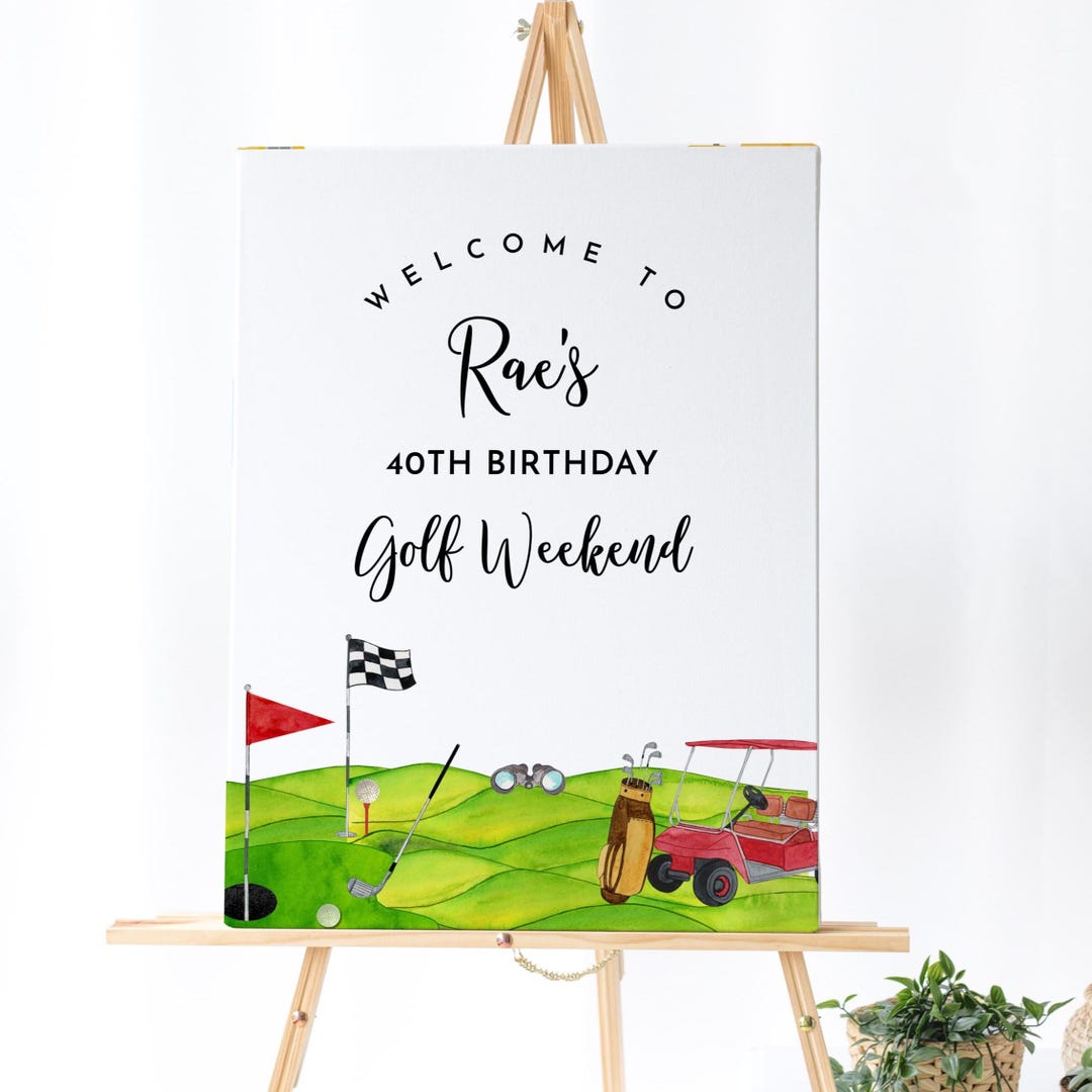 Golf Welcome Sign Editable - Golf Bachelor Decor, Golf Welcome Season ...