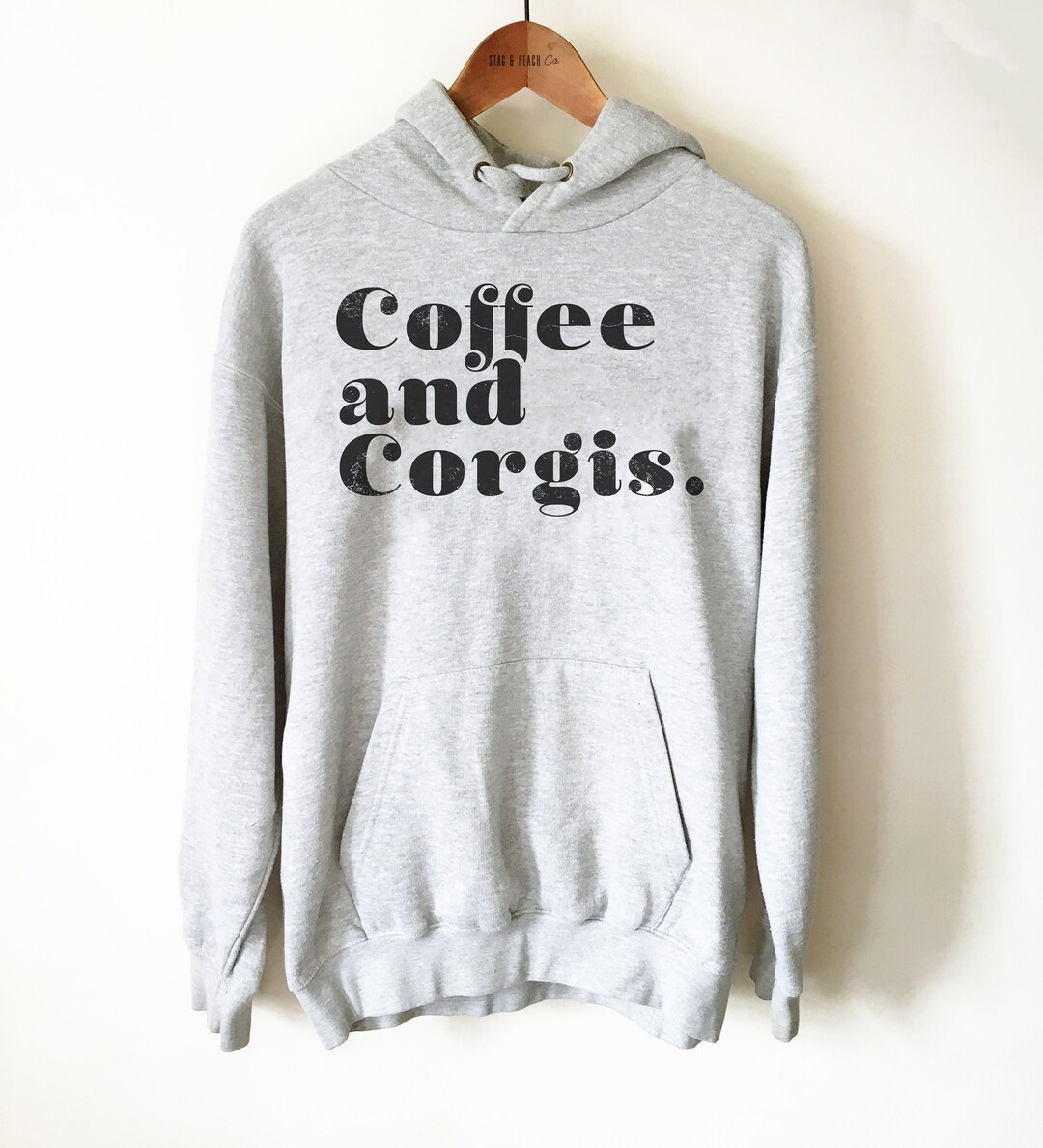 Corgi Lover Gift - Coffee and Corgis Unisex Hoodie, Corgi Shirt, Corgi ...