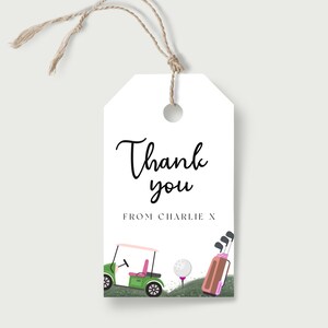 Editable Golf Favor Tags-golf Birthday Party Girls, Golf Thank You Tag ...