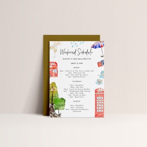 London Bachelorette Invitation -london Birthday Party Invite, London ...