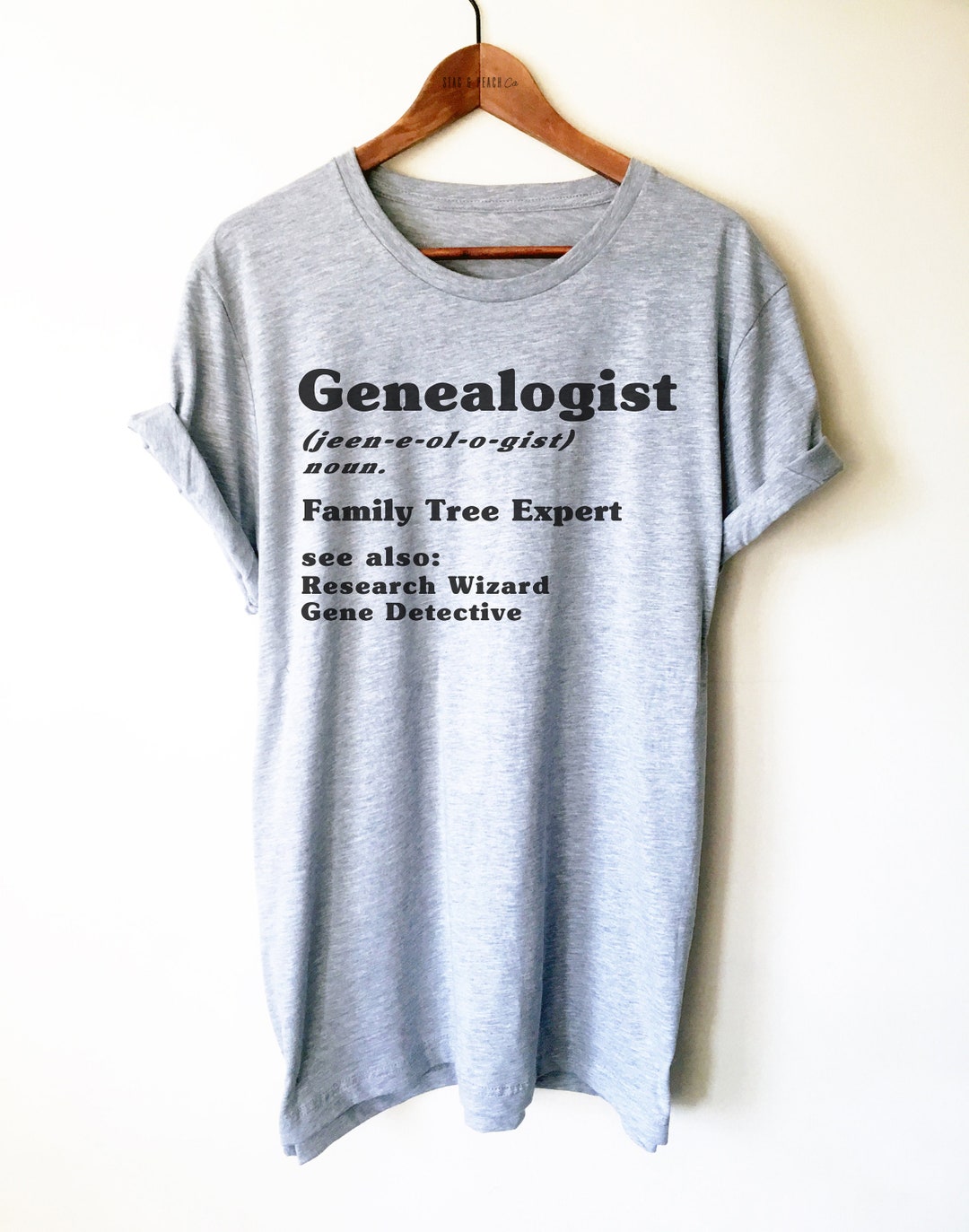 Genealogist Definition Shirt/ Tank Top / Hoodie - Genealogist Gift ...