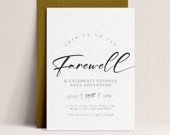 Goodbye Party Invitation Template, Farewell Party Invite, Going Away ...