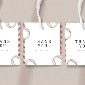 Baseball Thank You Card - Editable Baseball Party Decor, Baseball ...