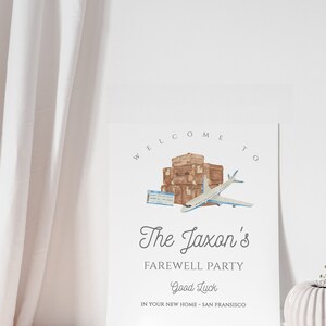 Farewell Party Sign-going Away Party Decorations, Travel Theme Welcome ...