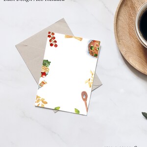 Pasta Birthday Thank You Card - Spaghetti Birthday, Italian Birthday ...