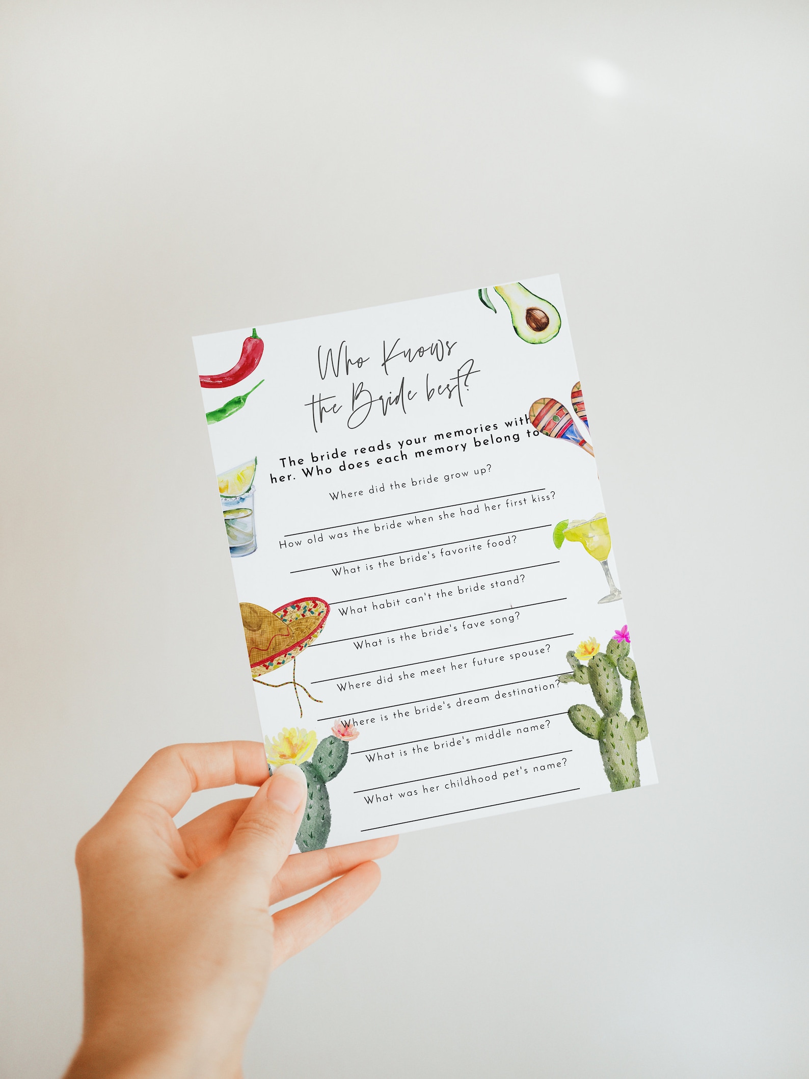 Fiesta Bridal Shower Games Cactus Bridal Shower Games, Fiesta ...