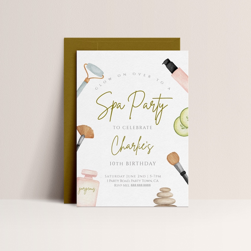 Spa Party Invitation - Etsy