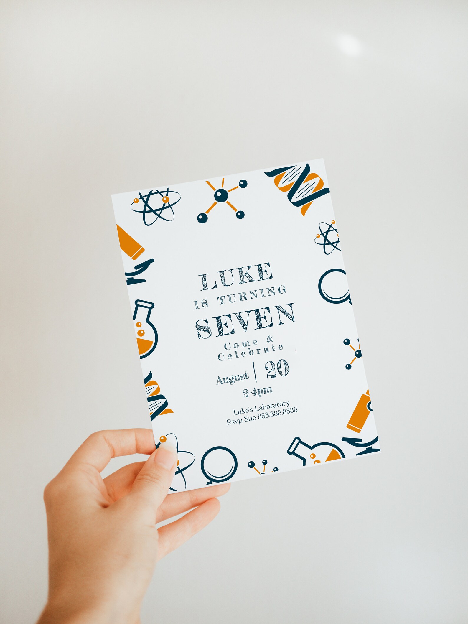 Science Birthday Invitation Boys Science Party Invite - Etsy
