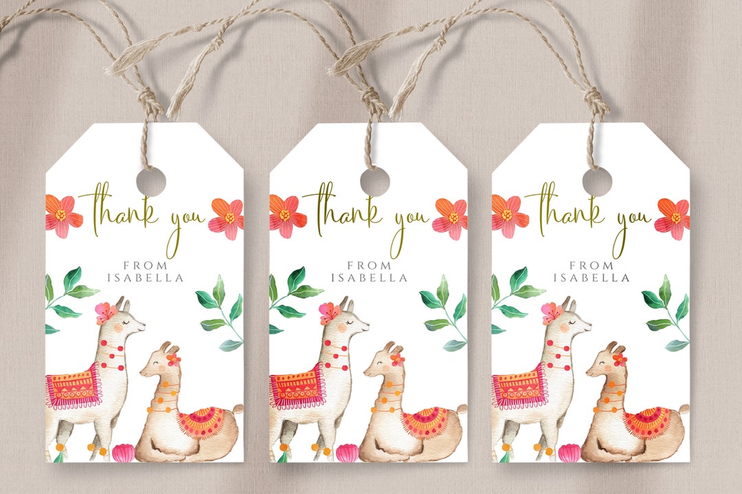 Llama Birthday Favor Tags - Llama Birthday Decorations, Alpaca Birthday ...