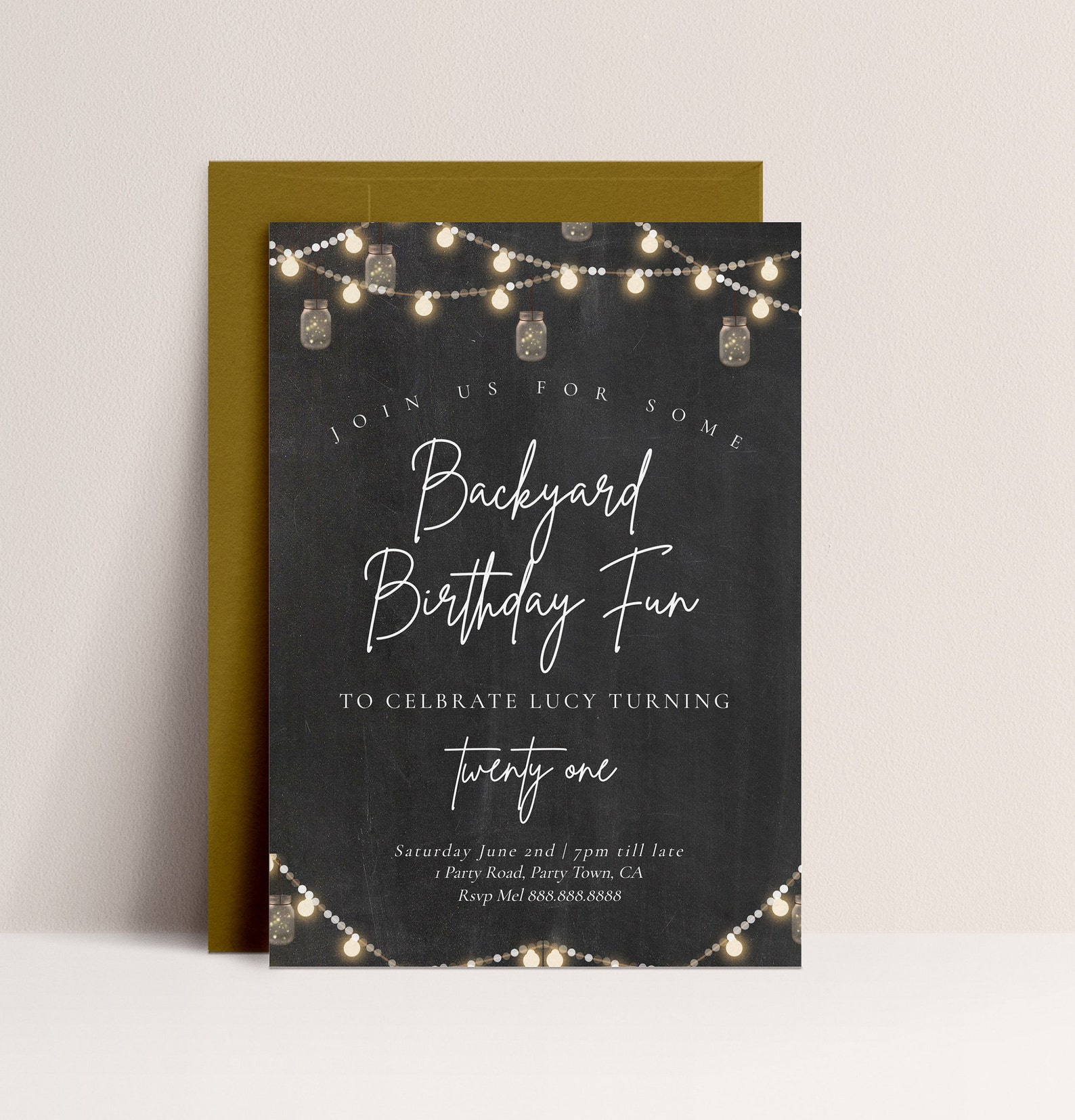 Backyard Birthday Invitation Backyard Invitation Template - Etsy