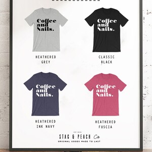 Funny Nail Technician Shirt - Coffee and Nails Unisex Shirt, Nail Tech ...