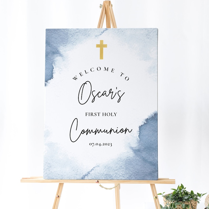 First Communion Welcome Sign Template Baptism Welcome Sign - Etsy