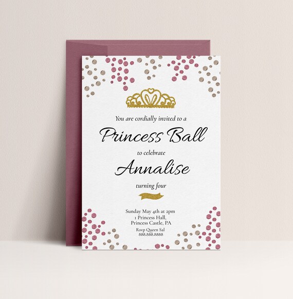 Princess Ball Invitation Wording For A Party