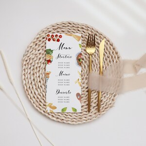 Pasta Birthday Thank You Card - Spaghetti Birthday, Italian Birthday ...