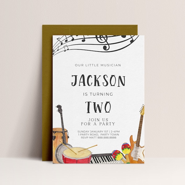Guitar Invitations - Etsy