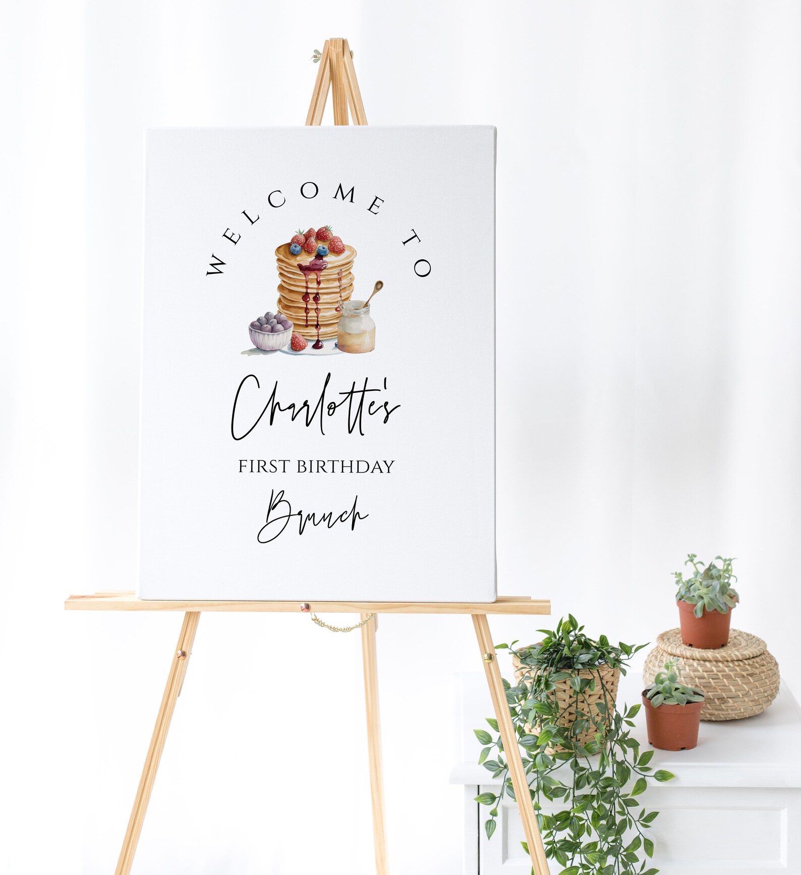 Pancake Place Cards - Brunch Food Label, Pancake Food Tent, Pancake ...