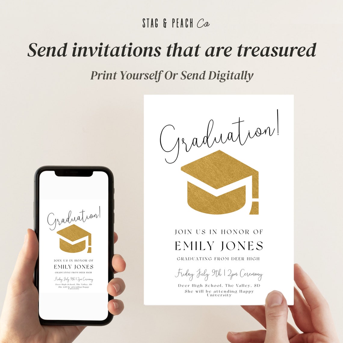 Graduation Party Invitation Graduation Invitation Senior | Etsy