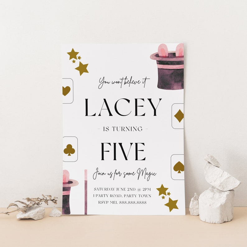 Magic Birthday Invitation Magic Birthday Party Invite | Etsy