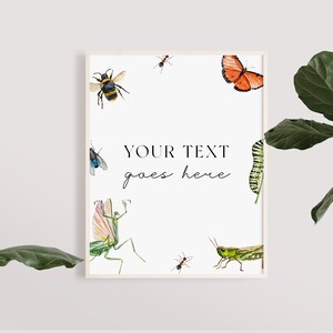 Bug Birthday Signs - Insect Party Decorations, Bug Birthday Decor ...