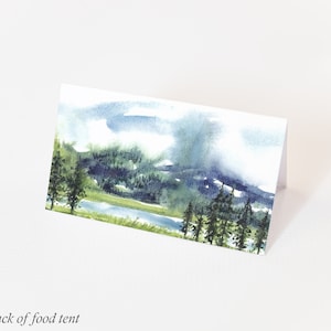 Mountain Place Settings - Mountain Birthday Food Label, Mountain Place ...