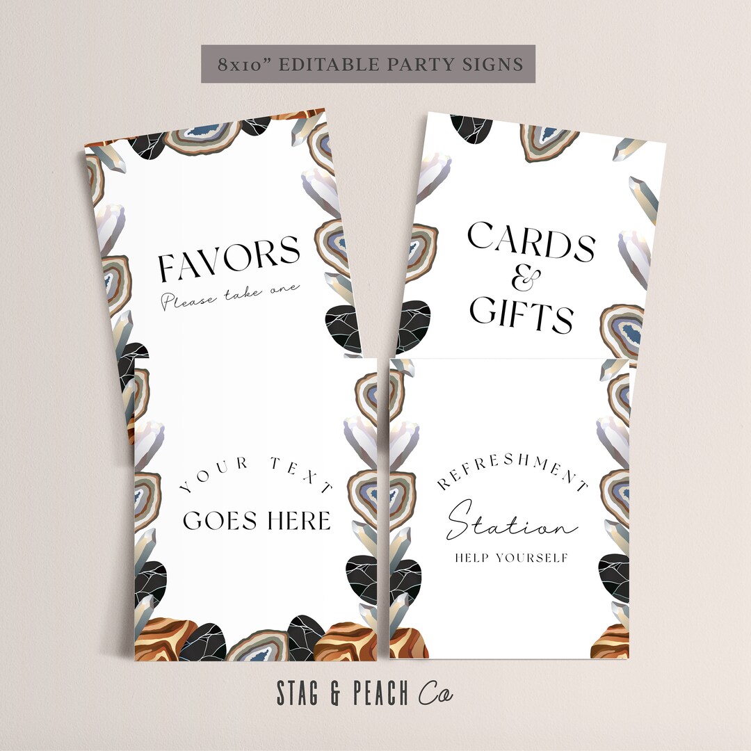 Geology Party Decorations - Geology Birthday Signs, Gem Birthday Sign ...