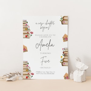 Storybook Birthday Invitation - Book Birthday Invitation, Book Themed ...