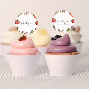 Farmer Market Cupcake Toppers -vegetable Cake Topper, Farmers Market ...