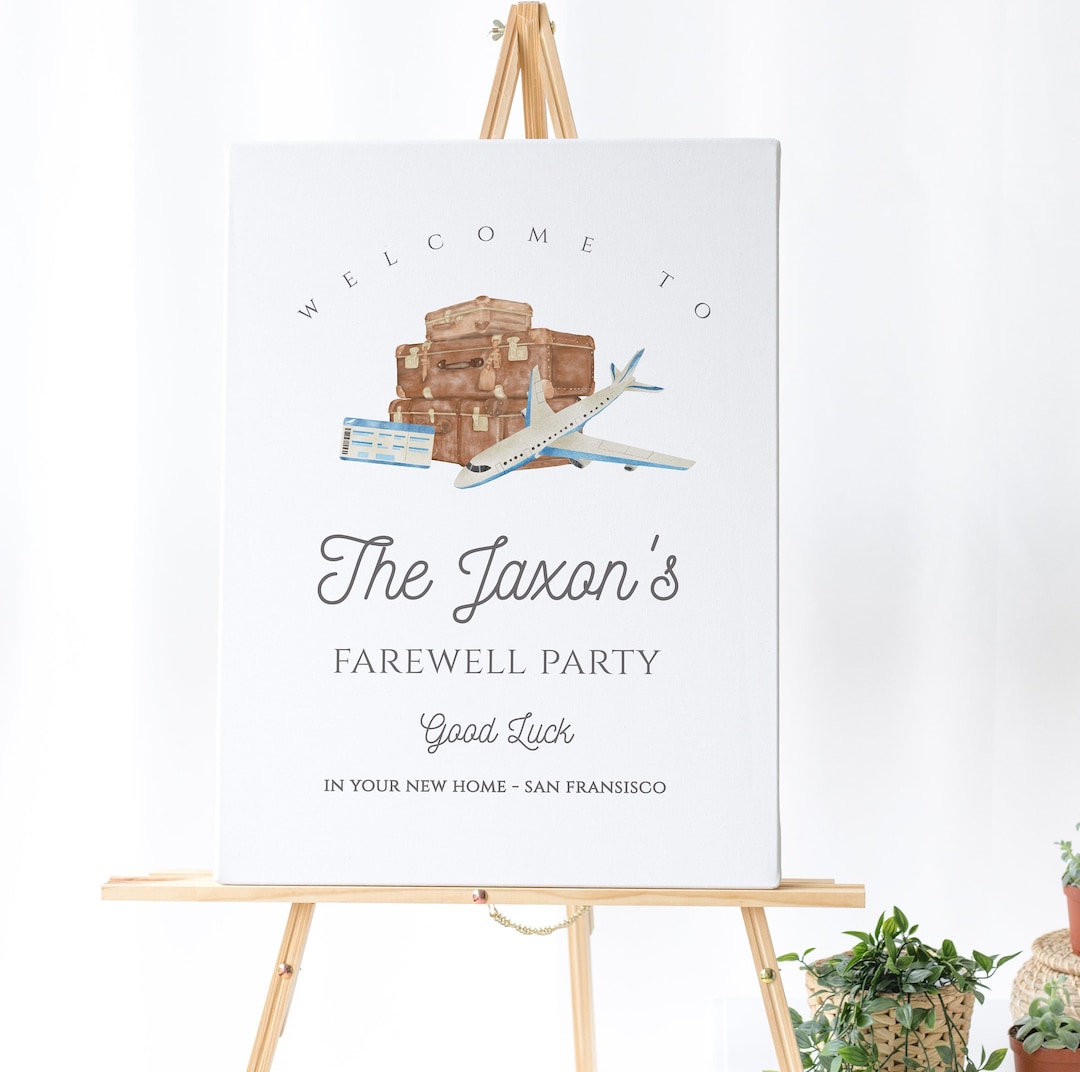 Farewell Party Sign-going Away Party Decorations, Travel Theme Welcome ...