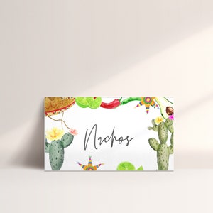 Fiesta Food Label - Fiesta Bridal Shower Decorations, Fiesta ...