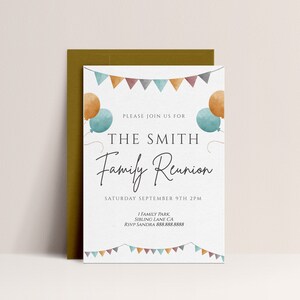 Family Reunion Invitation - Family Party Invitation, Reunion Invitation ...