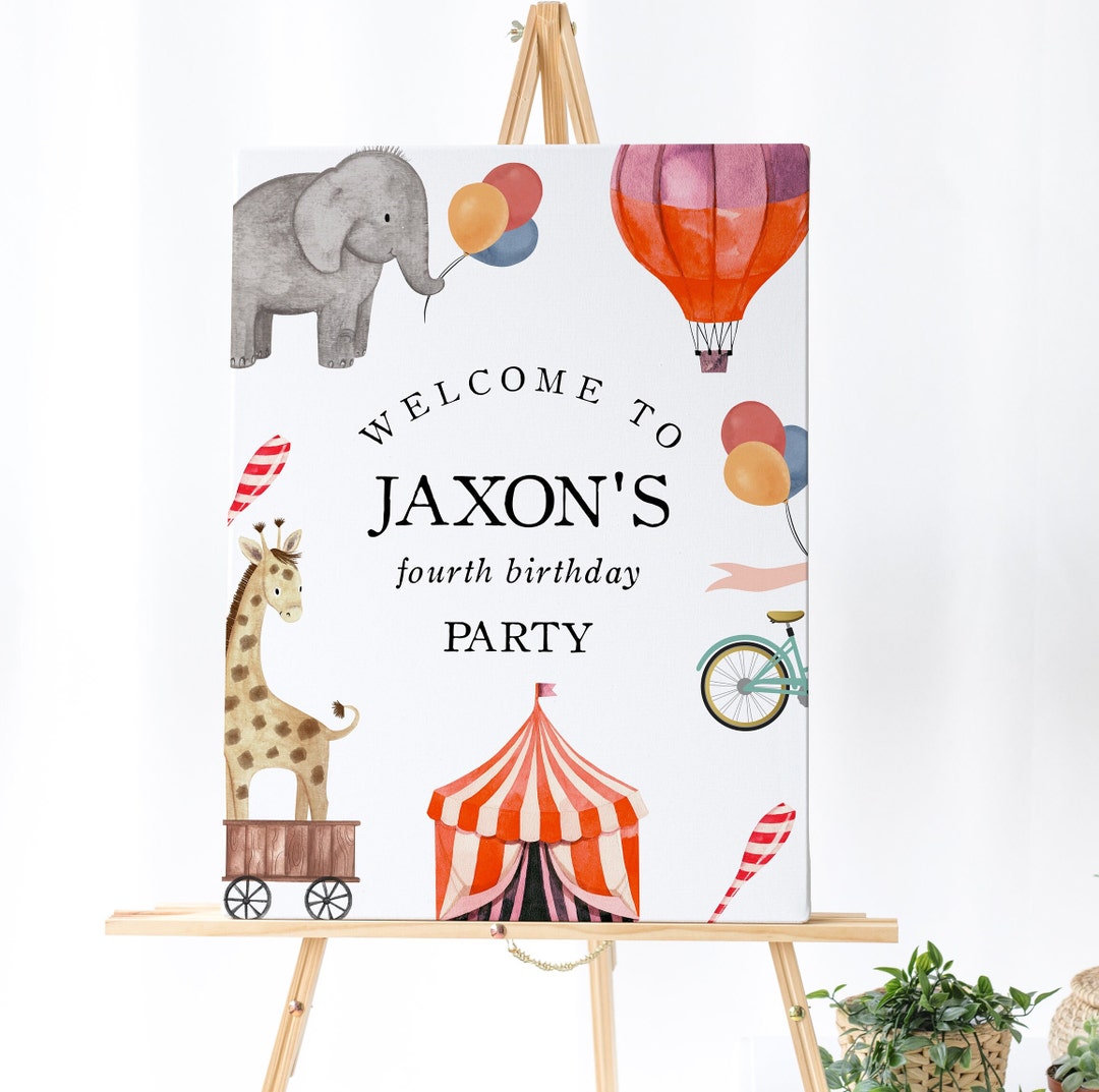 Circus Welcome Sign -circus Birthday Sign, Circus Birthday Party ...