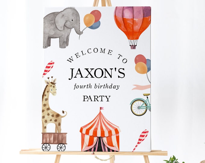 Carnival Circus Birthday Sign Birthday Board, Milestone Birthday Sign ...