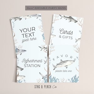 Shark Food Labels - Shark Birthday Party Decor, Under the Sea ...