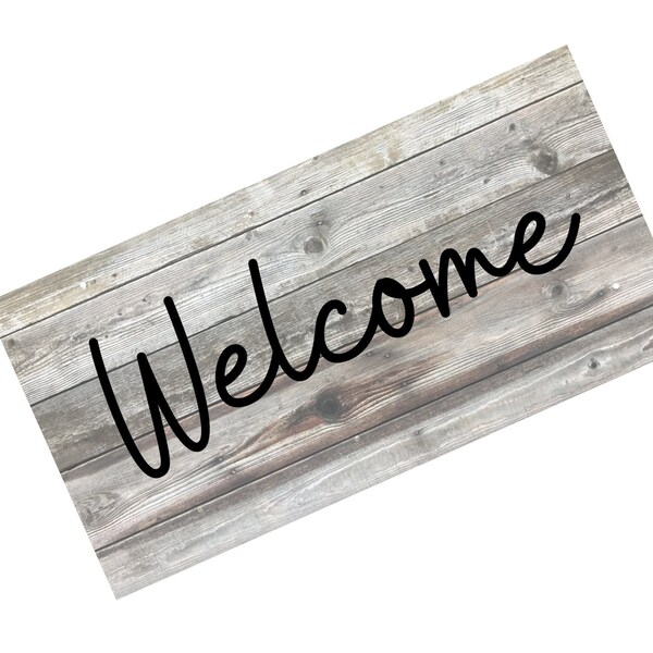 Distressed Welcome - Etsy