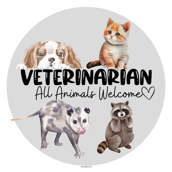Vet Welcome Sign - Etsy