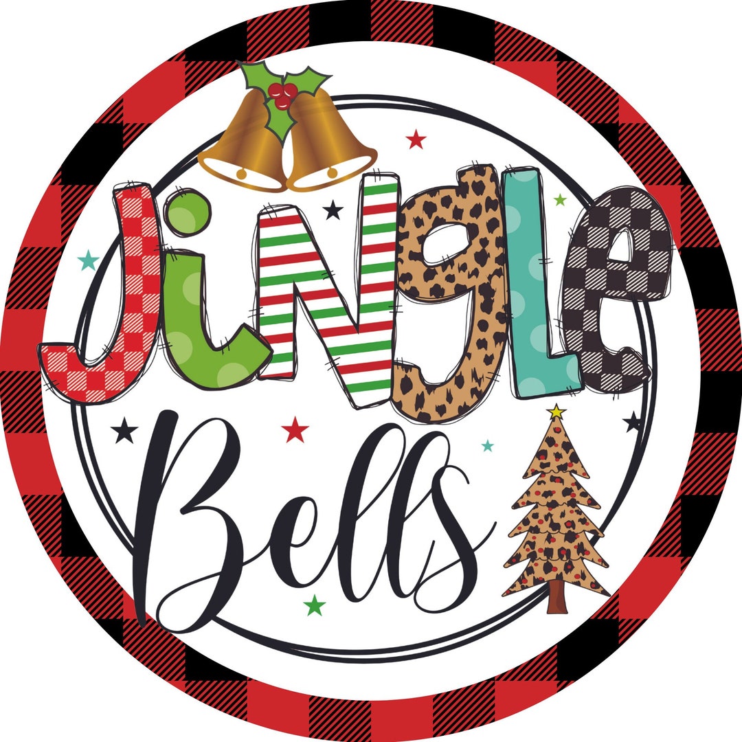 Jingle Bells Metal Wreath Sign - Festive Holiday Decor, Christmas Decor ...