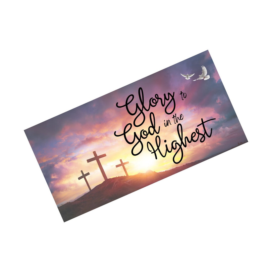 Glory to God in the Highest, Religious Metal Wreath Sign Attachment - Etsy