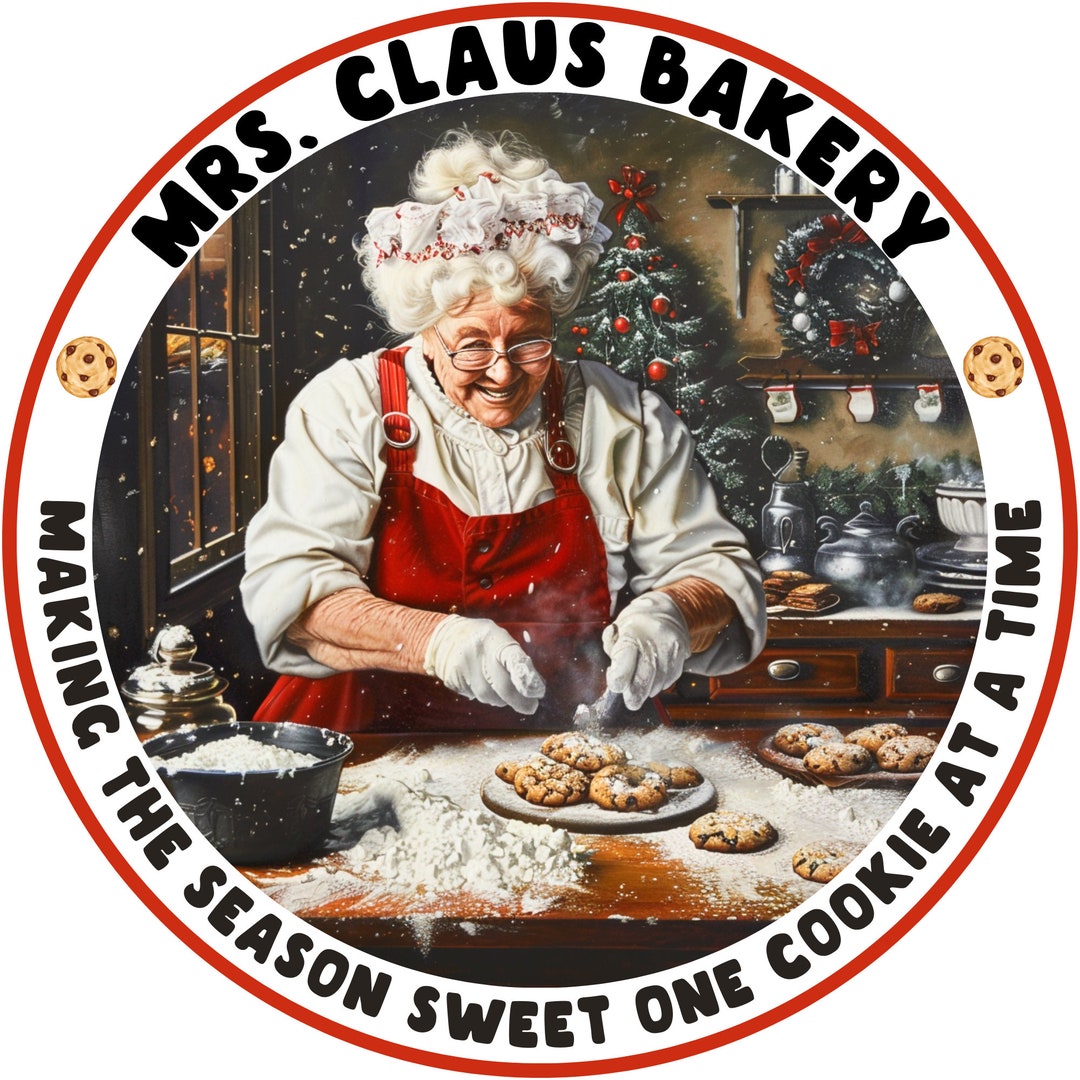 Mrs. Claus Bakery - Vintage Christmas Metal Wreath Sign - Etsy