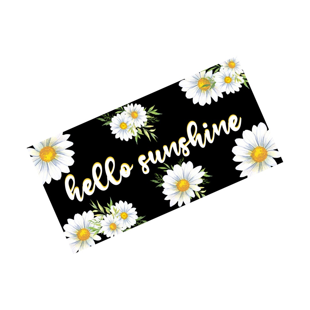 Hello Wreath Sign, Daisy Wreath Sign, Spring Wreath Rectangle ...