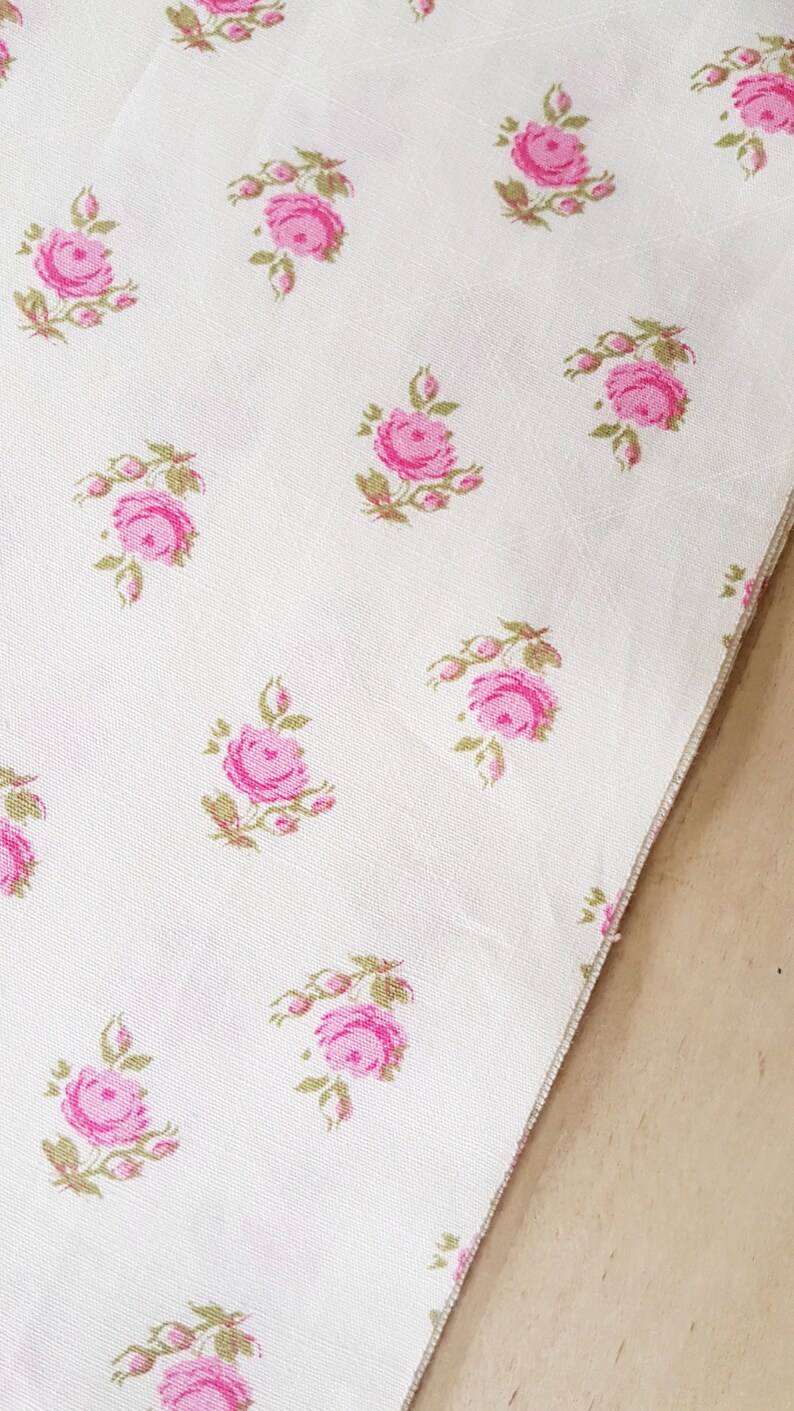 Beautiful Rose Hip / Hips / Floral White Cotton Fabric in Mint ...