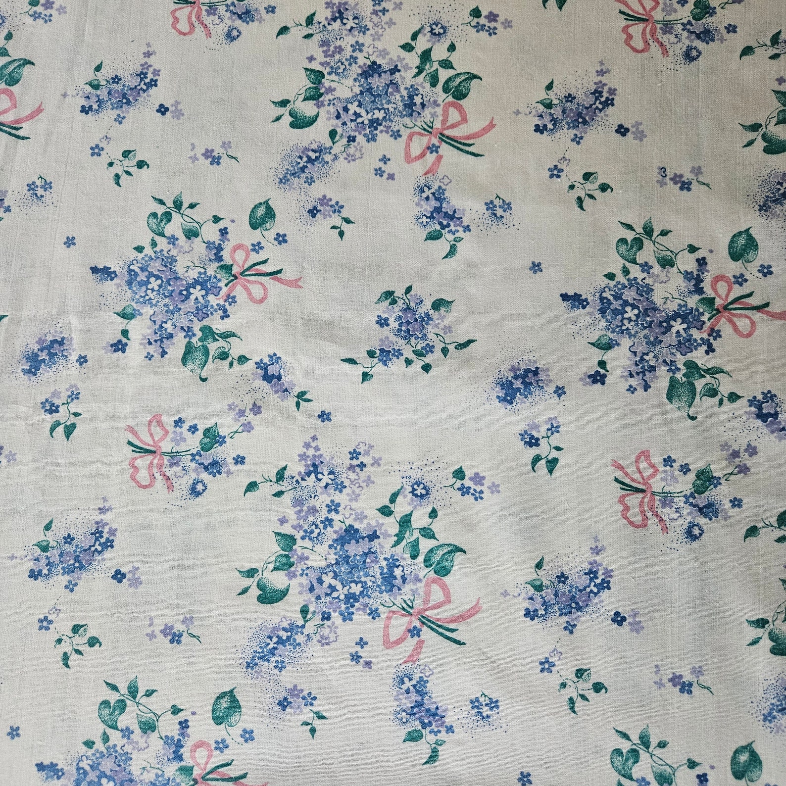 Vintage Beautiful 1 Yard, 90 Cm Lilac Syringa Printed Cotton Fabric in ...