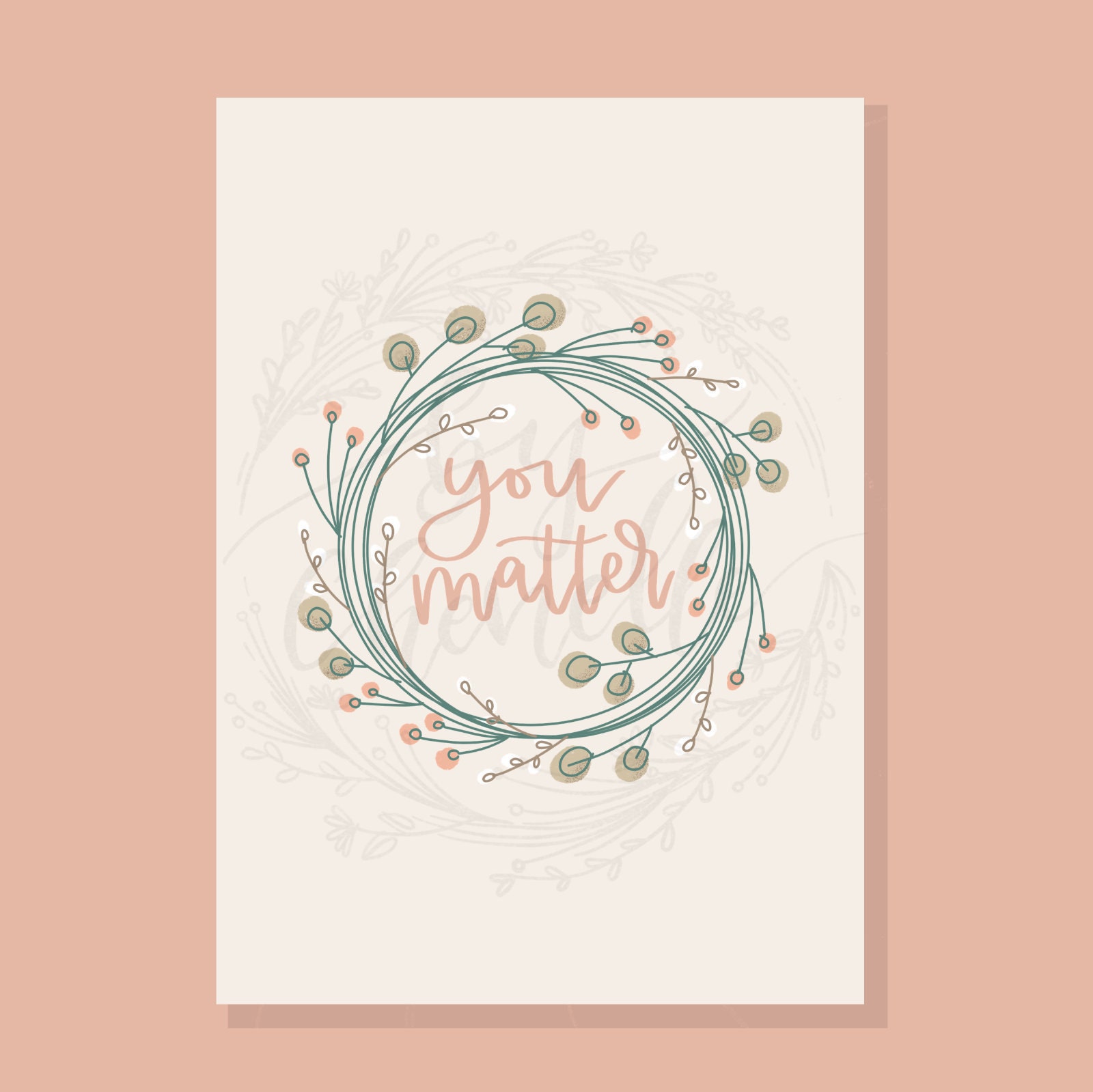 Physical Print You Matter Wall Art and Desk Decor Office - Etsy