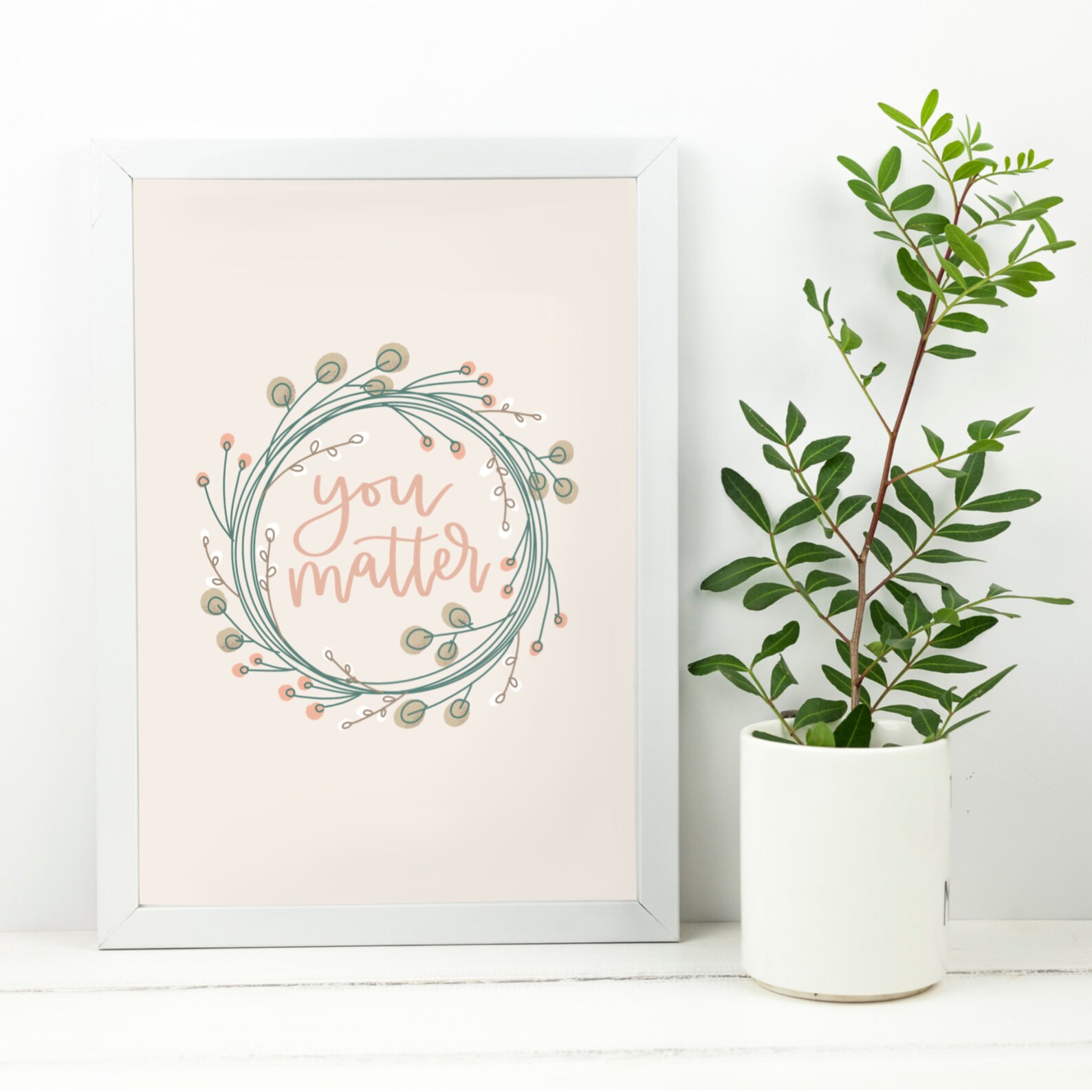 Physical Print You Matter Wall Art and Desk Decor Office | Etsy