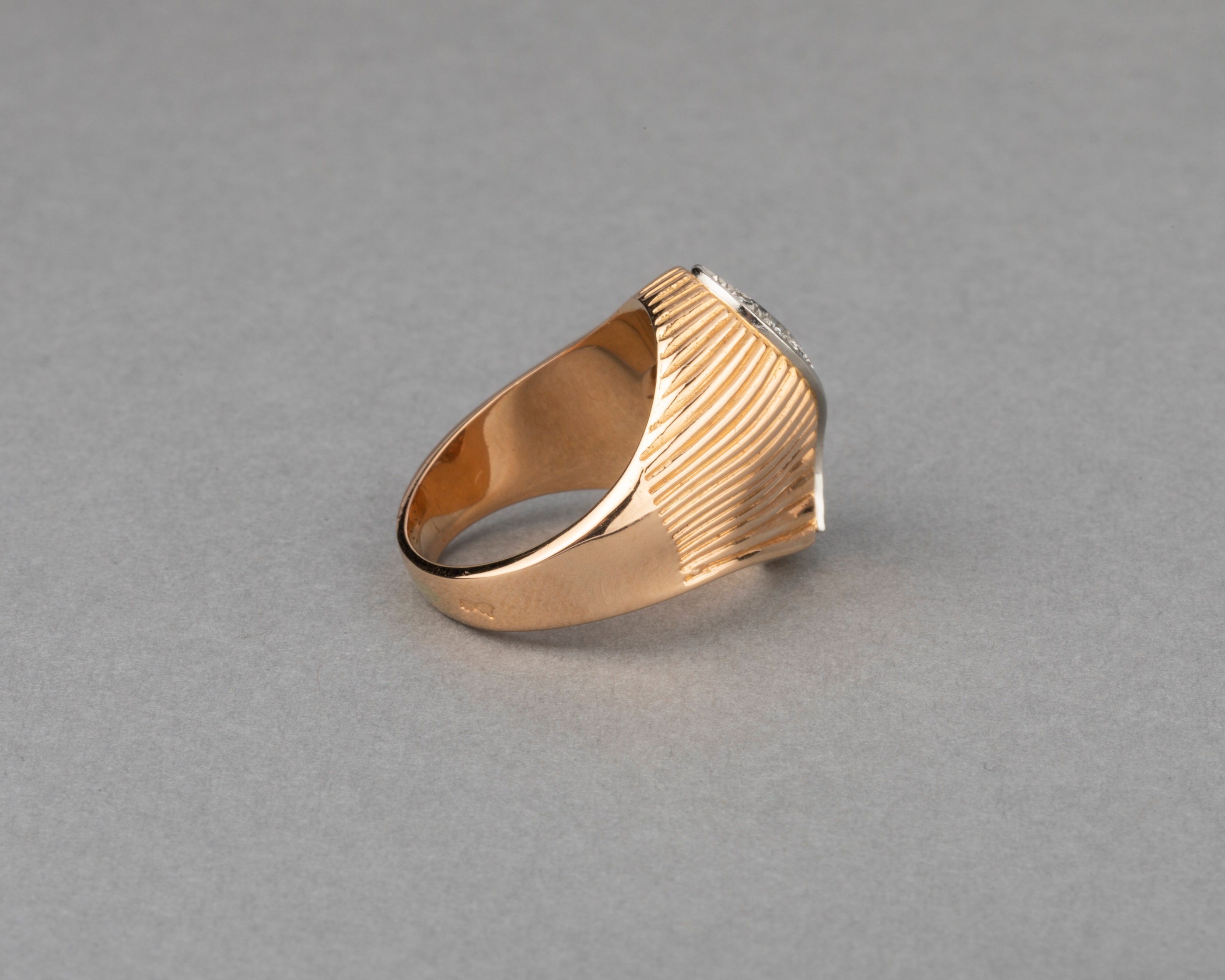 Gold and Diamonds French Vintage Ring - Etsy