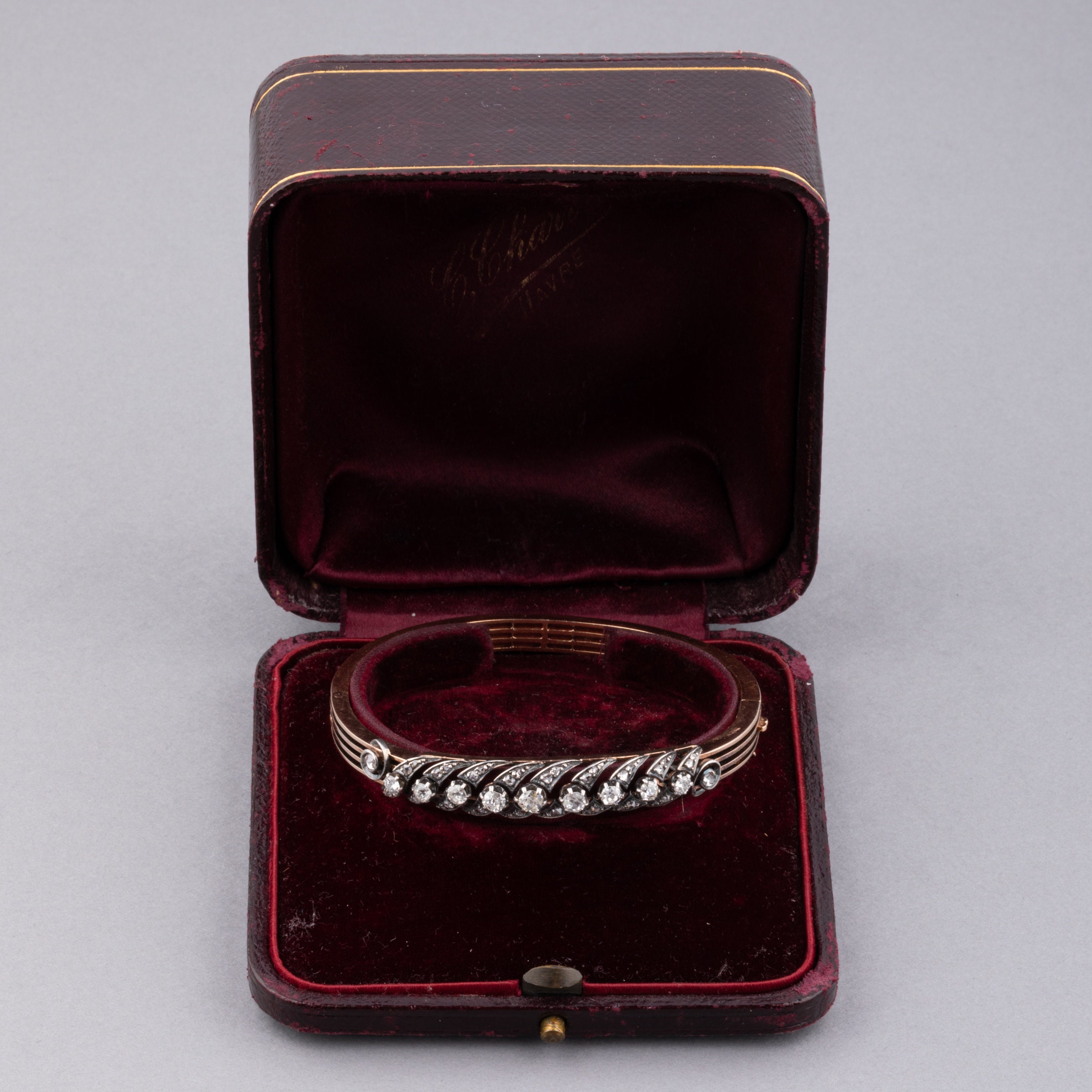 Gold Silver and Diamonds French Antique Bracelet - Etsy