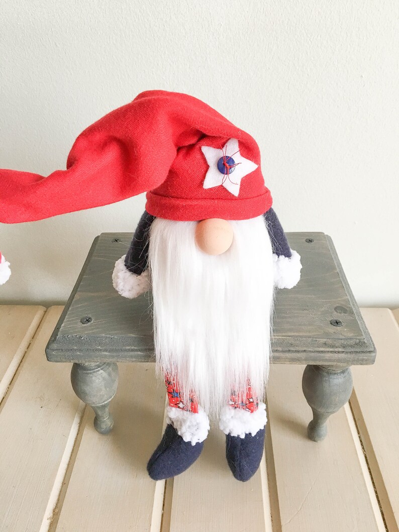 Red White & Blue Gnome FREE SHIPPING - Etsy Israel